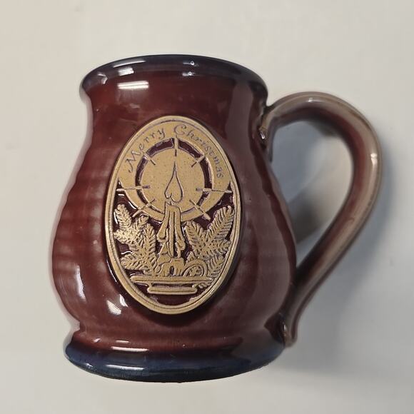Deneen Pottery | Dining | Deneen Pottery Merry Christmas Mug Burgundy ...